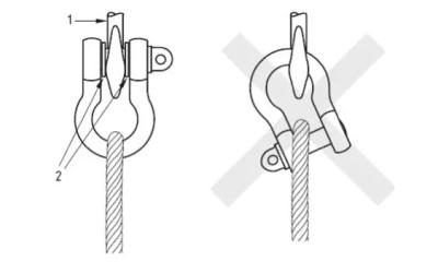 Cina VOLONTÀ a 1,25 pollici ampi dispositivi d'ancoraggio del corpo da 12 tonnellate, sicurezza Pin Bow Shackle in vendita