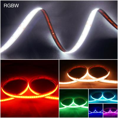 China Colour Changing 24V High Density 24V RGB+W COB LED Strip RGBW LED Tape for sale