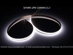 10mm CCT COB LED Strip Light 640Chips/M Tunable White Adjustable Led Light Strip