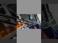 Fruit plastic tray automatic loading and grouping