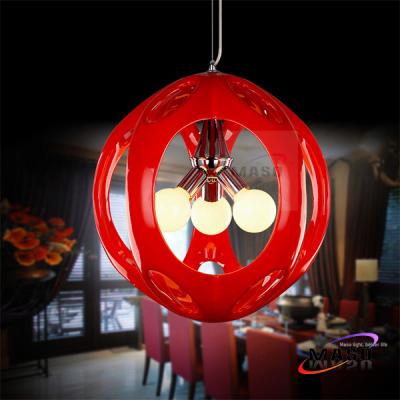 China Modern transparent glass Color aluminium base Ball Resin Pendant Light for sale