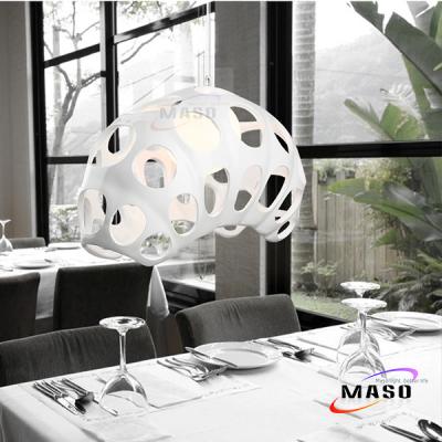 China Pure White contracted LED power saving Cantin resin pendant lights for sale