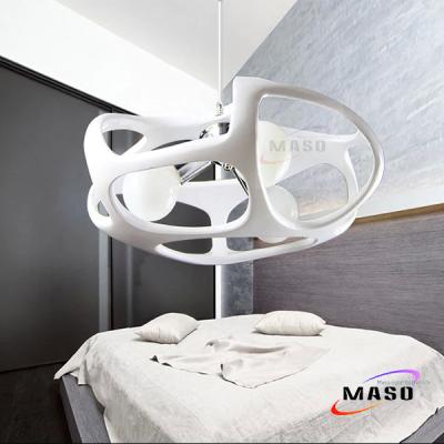 China Modern Pure White Bedroom Decoration Resin pendant lights for sale