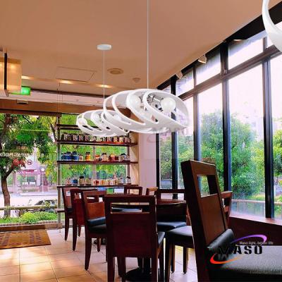 China White Color and Energy Saving Light Source Modern Indoor Resin Pendant Lamp for dinning for sale
