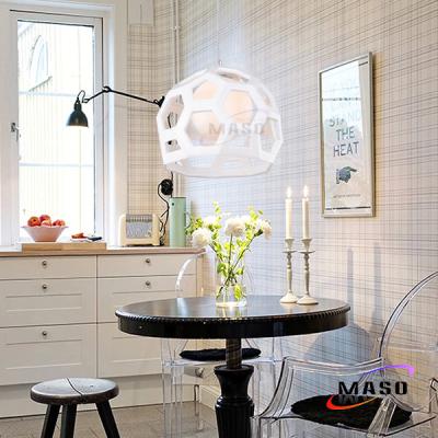 China Energy Saving Lamp Source and Black,Chrome Color Modern indoor resin pendant light for sale