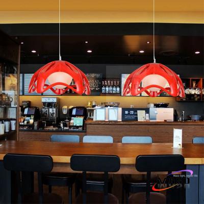 China Branch Resin Pentagram Pendant Lamp Red Color Glass Ball Alumium E27 Base for sale
