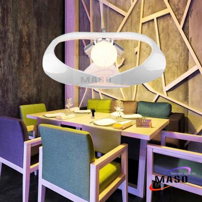 China White Color Finished Resin Chandelier Contracted Design Three Lamp Holders for sale