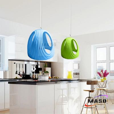 China Latest Soldier Helmet Look Colorful finishe Shape Modern Simple Home Pendant Lamp MS-P1056 for sale