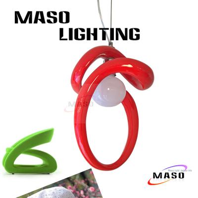 China S Shape Resin Simple Modern Pendant Lamp for Dining Room Art Type MSP1054 Oval Glass Cover for sale