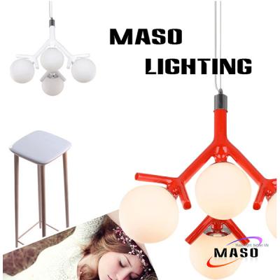 China Latest Product Indoor Resin Pendant Lamp Branch Shape Four Light Holders E27 Base for sale