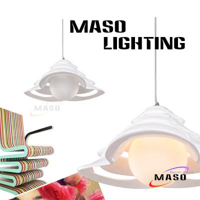 China Indoor Multi-layer Cap Resin Shade Residential Lighting Pendant Lamp Warm White CCT for sale