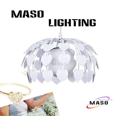 China MASO Modern White Colr Heart Shape Iron Pendant Lamp One Light Base E27 MS-I6020-1 for sale