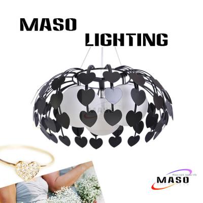 China MASO Red Color Heart Shape Three Lamp with Glass Cover MS-I6020-3 15w led bulb for sale