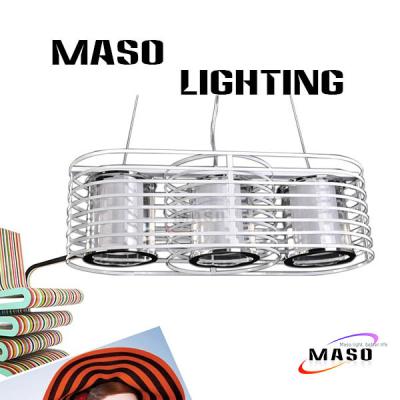 China MASO Iron Pendant Lamp MS-I6034 Acrylic Cover Three Lighting Source for sale