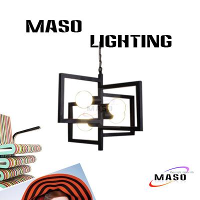 China Hot sale Iron Hanging Pendant Lamp Vintage Style 4 Lamp Holders MS-I6036 LED Light Source for sale