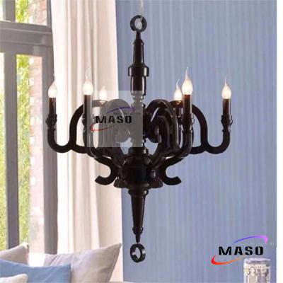 China Six Head E14 Lamp holder Resin Chandelier for Indoor Decorative Lighting MS-P3009 for sale