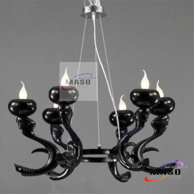 China Art Italian Style Modern Resin Indoor Chandelier Six Lamps MS-P3013 MASO Lighting for sale
