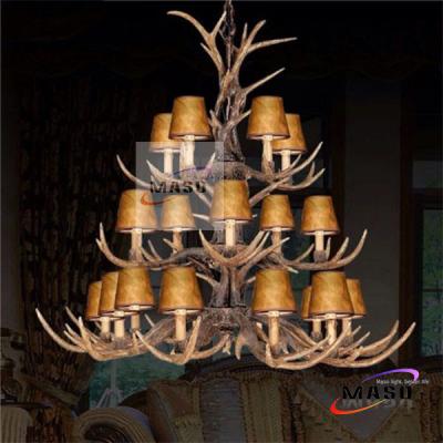 China MASO Three Layer Antler Shape Chandelier For Hotel Indoor Project Lighting MS-P2015 for sale