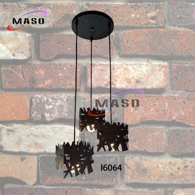 China New Hot Sale Decorative Metal pendant lamp for Indoor Hotel Bar hallway 3 lampholders for sale