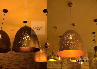 China 2017 MASO Corrosive Iron Pendant Lamp MS-P5001S Small Size 240*280mm Bullet Shape Starry Sky Lighting Effect Art Design for sale