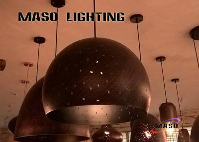 China 2017 Latest Corrosive Pocessed 350*350mm Ball Shape Iron Art Pendant Lamp CE Rohs Adjustable International Standard Wire for sale