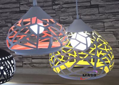 China MASO Indoor lighting & Residential lighting Laser Carve Iron Pendant Lamp MS-P7002S 200*150mm E27 Lamp Base LED Lighting for sale