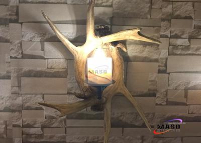 China Maso Hotsale Retro vintage Style Antler Wall Sconce Lamp Residential Wall Decorative Villa Hotel Lobby Art Lamp MS-W2006 for sale