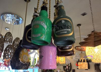 China Maso Bar Chinese Style Decorative Seven Lamps residential Pendant Lamp Resin Material colorful Painted E27 Lamp holder for sale