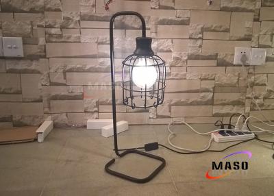 China MASO Metal Material Lamp Body Innovative Bird Cage Lamp Shape Indoor Table Bed Lamp E27 Base LED Light Source suggested for sale
