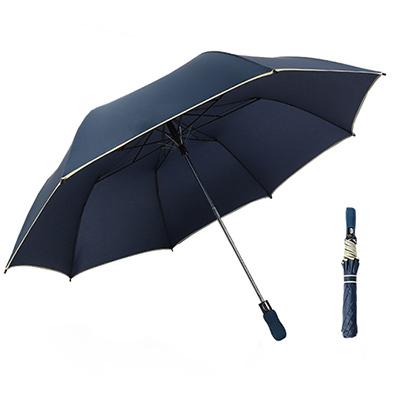 2-folded golf umbrella showing compact storage size