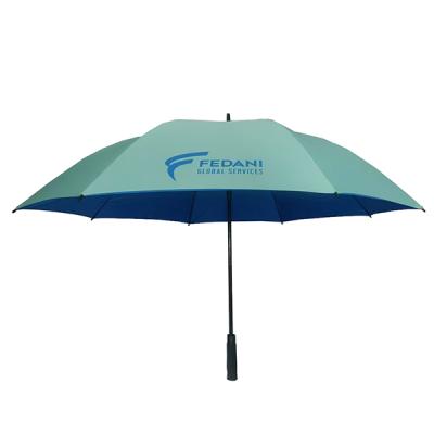 China Custom 60 Inch Double Layer Golf Umbrellas 8 Panels 190T Polyester Pongee for sale