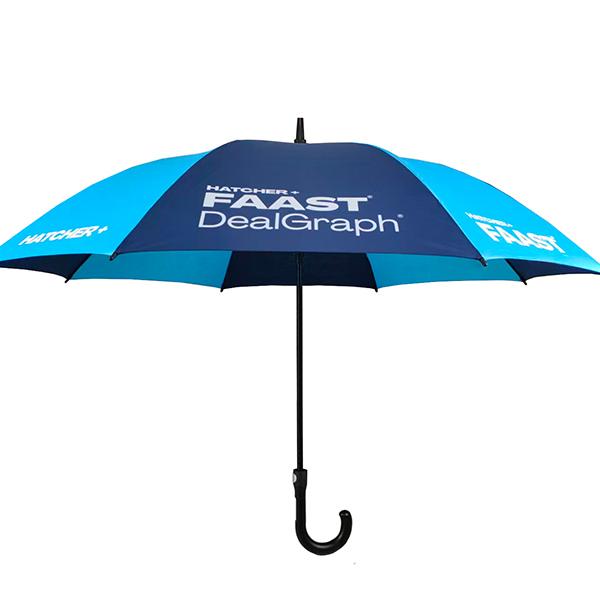 Quality Compact Double Color Umbrella 54 Inch Golf Umbrella With Hook Handle for sale