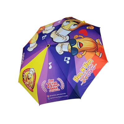 China Cartoon Patterned Folding Compact Umbrellas For Singaporean for sale