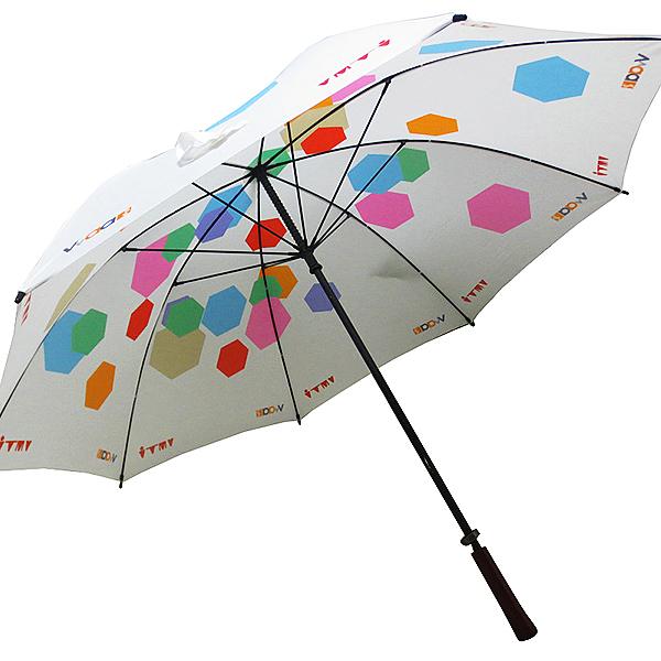 Quality Manual Open Walking Umbrella 60 Inch Golf Umbrella With Long Wooden Handle for sale