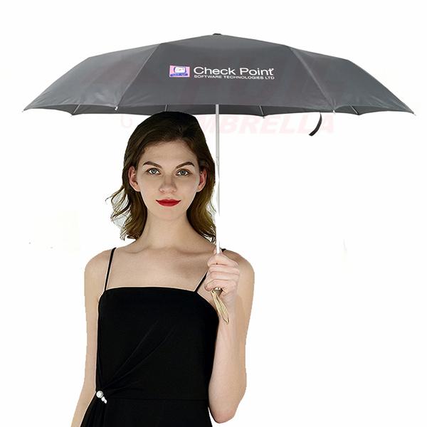 Quality Ultra Lightweight Grey Promotional Umbrellas 180g Aluminum Frame for sale