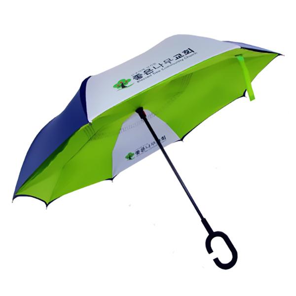 Quality Dual Layer Reverse Umbrella 16 Panels Advertising Umbrella for sale