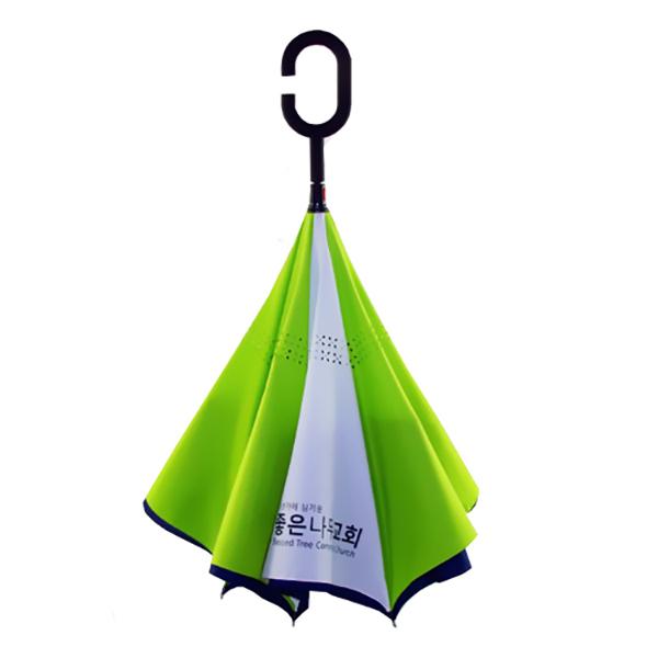 Quality Dual Layer Reverse Umbrella 16 Panels Advertising Umbrella for sale