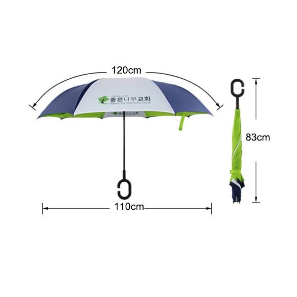 Quality Dual Layer Reverse Umbrella 16 Panels Advertising Umbrella for sale