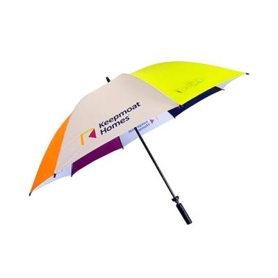 China Manual Open Golf Umbrellas Windproof Fiberglass Frame Umbrellas for sale