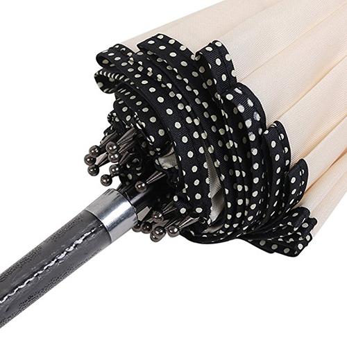 Quality 16 Ribs Manual Straight Walking Umbrellas With Curved Hook Handle for sale