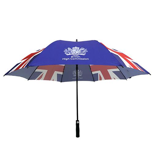 Quality British 130cm Custom Umbrella With Union Jack Logo Print for sale