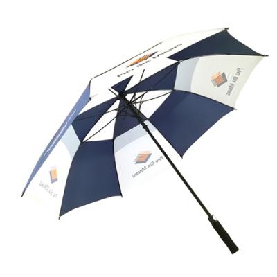 China Custom 30 Inch Golf Umbrella Wind Resistant Double Canopy 2 Tone Umbrella for sale