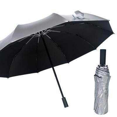 China UV 50+ Protection Compact Umbrellas 123cm With Titanium Silver Coating for sale