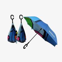China Inverted Reverse Umbrella 48 Inch 190T Polyester Inverted Umbrella Windproof for sale