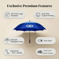 China Windproof Royal Blue Golf Umbrella for sale