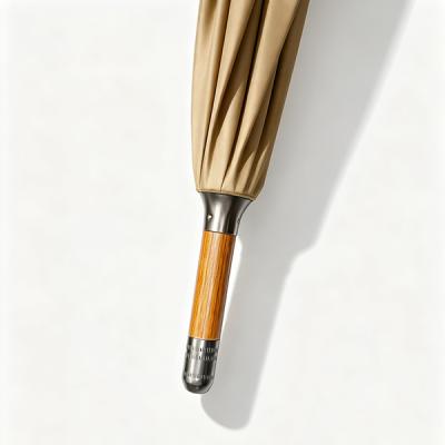 China Custom 60 Inch Wooden Handle Windproof Umbrella for sale