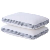 China Ventilated Gel Cooling Memory Foam Triangular Camping Pillow with Polyester Cover for sale