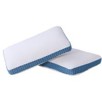 China Ventilated Gel Cooling Memory Foam Triangular Camping Pillow with Polyester Cover for sale