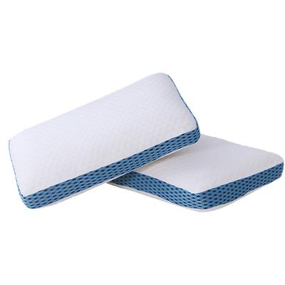 China Ventilated Gel Cooling Memory Foam Triangular Camping Pillow with Polyester Cover for sale