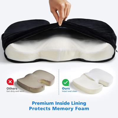 China Comfortable Orthopedic Memory Foam Car Office Chair Seat Cushion with Foldable Design for sale